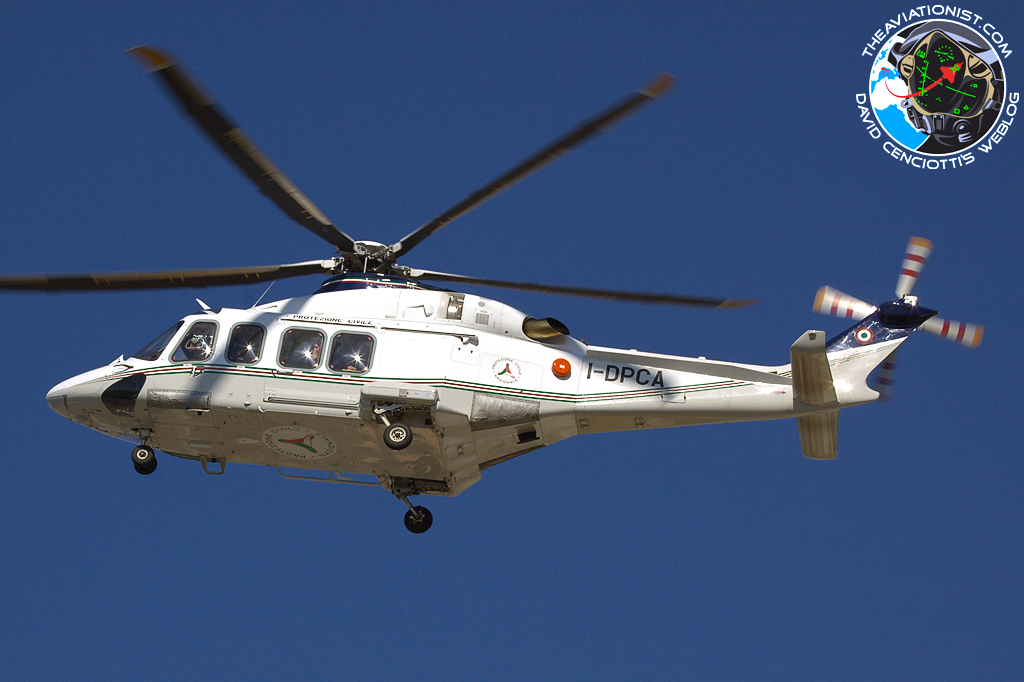Photo: A Civil Protection AW139 lands on a pier (in no-parking area ...