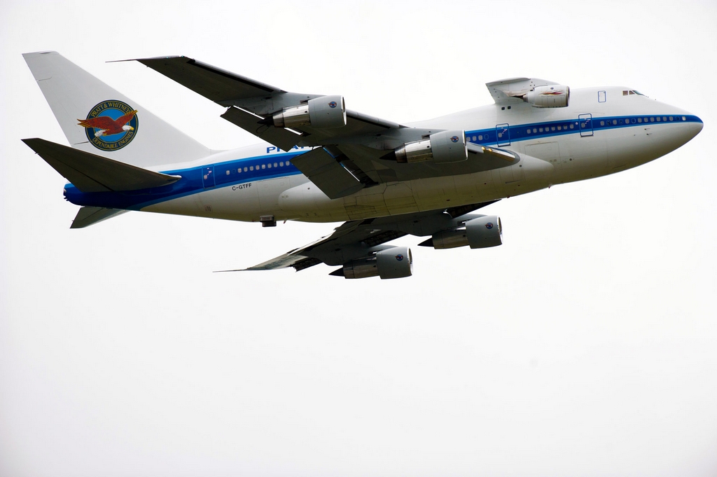 Don't worry, this weird plane with 5 engines, is just a flying test bed ...