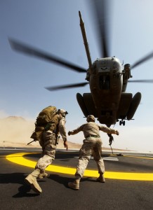 Don't worry, these U.S. Marines will not to be flattened by a giant CH ...