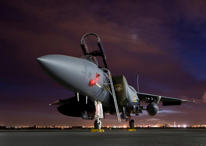 What happens after sunset on the flight line at Nellis Air Force Base ...
