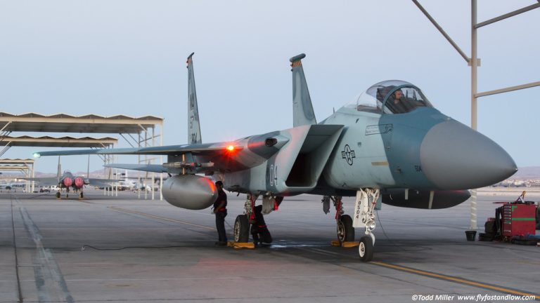 What happens after sunset on the flight line at Nellis Air Force Base ...