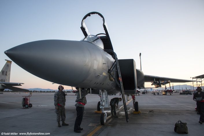 What happens after sunset on the flight line at Nellis Air Force Base ...