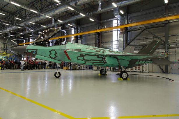 First ever F-35 assembled internationally destined to Italy rolled out ...