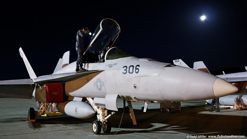 What happens after sunset on the flight line at Nellis Air Force Base ...