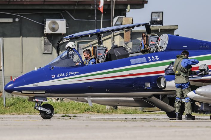 Frecce Tricolori MB.339PAN sports brand new livery to celebrate 55th anniversary of the display ...