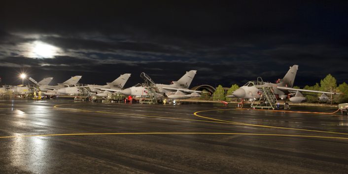 Cool night pictures show RAF fast jets participating in Ex. Trident ...