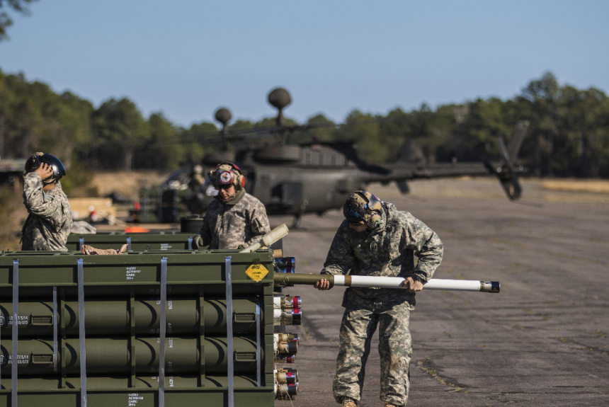 Here's how flechette rockets are loaded into U.S. Army Kiowa Warriors ...