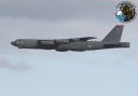These photos show two U.S. B-52 bombers performing a surprise low flyby ...