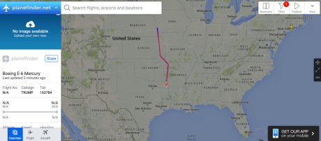 A U.S. E-6B Doomsday Plane is using "Trump" as radio callsign while ...