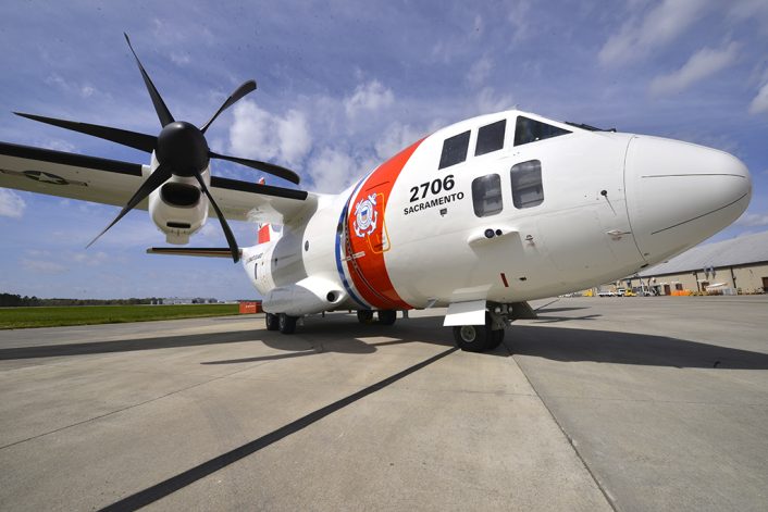 This impressive photo of a U.S. Coast Guard C-130J clearly shows what ...