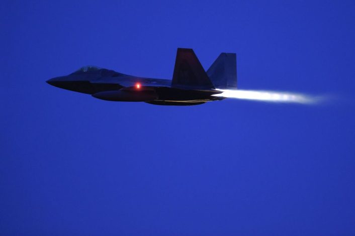 Check out these amazing photos of F-22 Raptors departing Alaska to ...