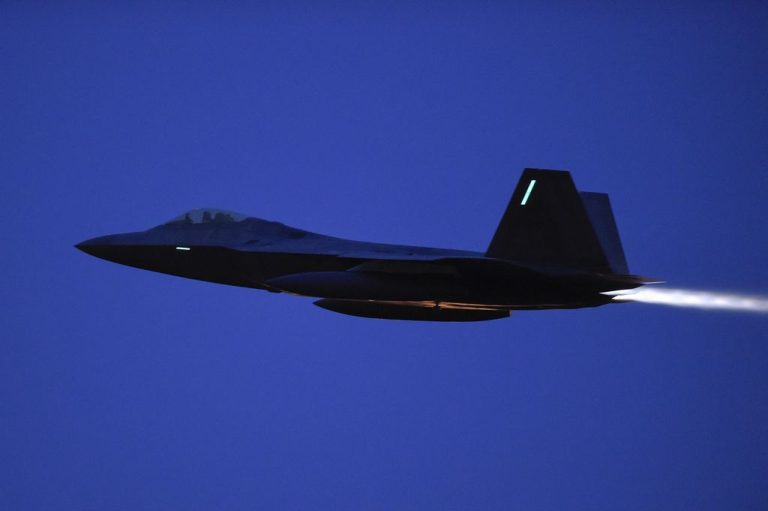 Check out these amazing photos of F-22 Raptors departing Alaska to ...