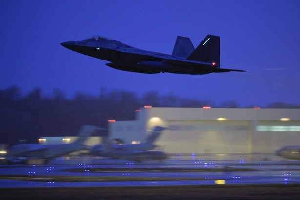 Check out these amazing photos of F-22 Raptors departing Alaska to ...