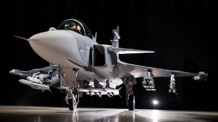 Saab Unveils Gripen E In Brand New Splinter Color Scheme - The Aviationist
