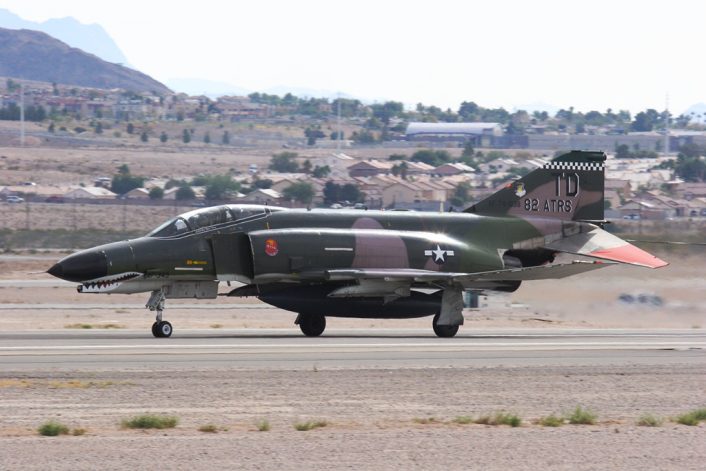 The F-4 Phantom II, in the QF-4 Aerial Target variant, performs final ...