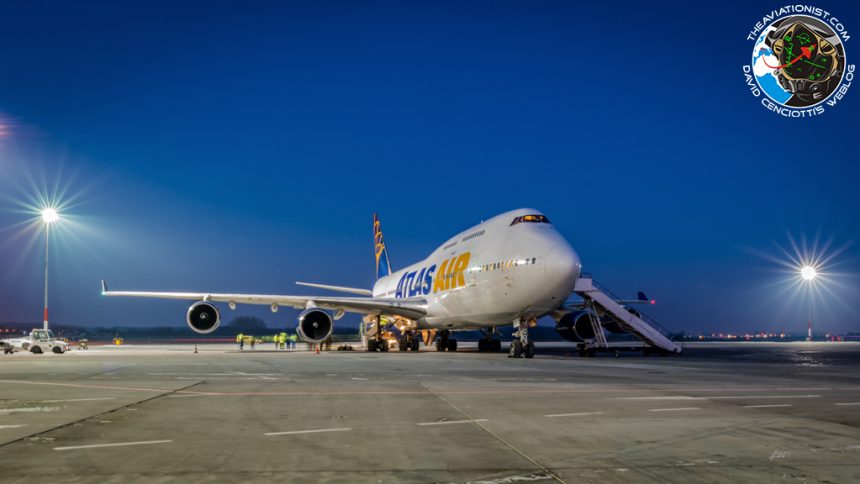 Boeing 747-400 on a DoD mission lands at Poznan airport for the first ...