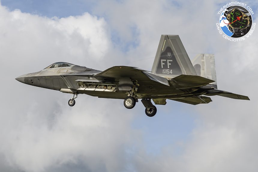 Interesting Photo Shows F-22 Raptor Landing At RAF Lakenheath With Open ...