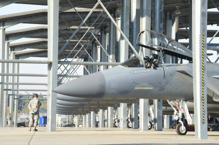 California ANG's 144th FW Launched 16 F-15 Eagle Jets In The Wing's ...