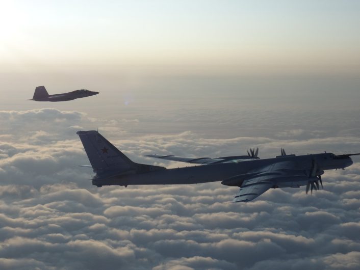 U.S. F-22s, Canadian CF-18s Intercept Russian Tu-95s Inside Alaska ADIZ ...