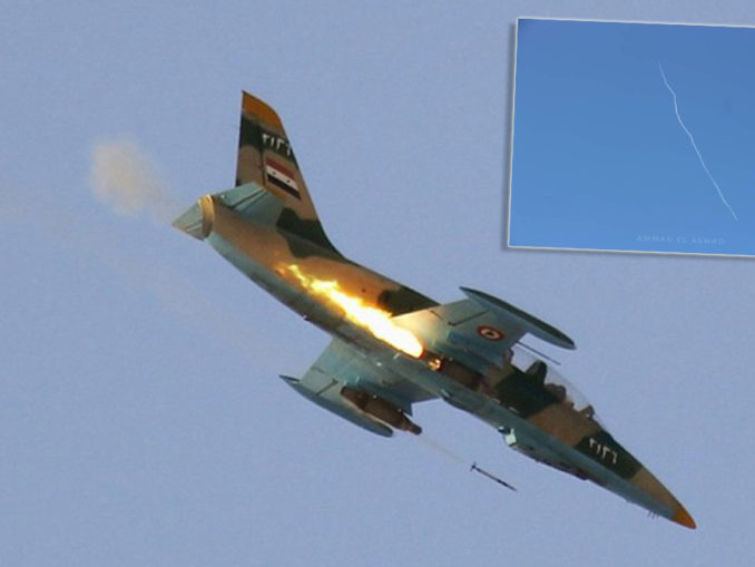 Impressive images of a Syrian Su-24 attack plane shot down by anti ...