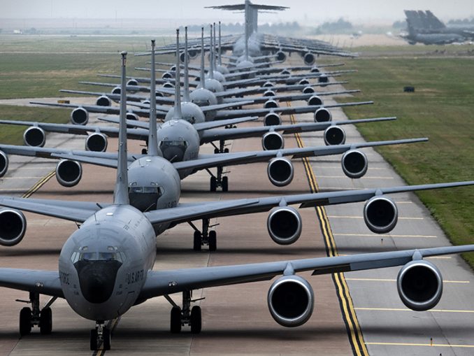 Photo: nearly 70 F-15E Strike Eagles in largest Elephant Walk to date ...