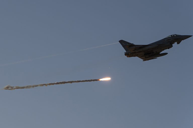 Rare Photos Show Italian Eurofighters Dropping Flares During Live-Fire ...