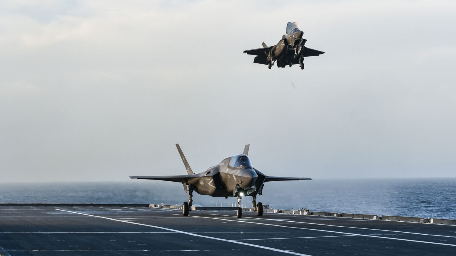 First Two Italian Navy F-35B Returning From The U.S. Land Aboard Cavour ...