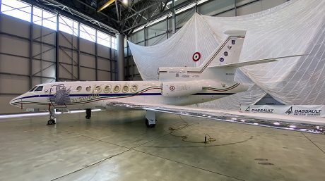 Falcon 50 In Special Color Scheme Celebrates 150K Hours Of Italian Air ...