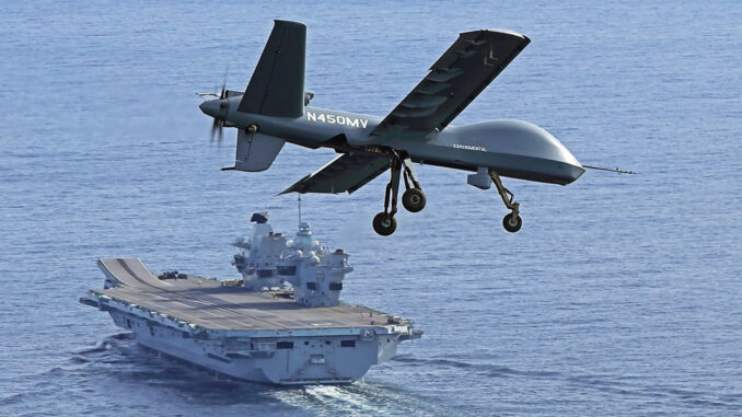 Mojave RPAS Flies From HMS Prince of Wales Aircraft Carrier - The ...