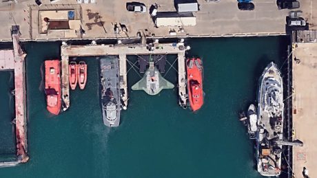Satellite Images Expose Massive Manta Ray Underwater Drone Docked At U ...