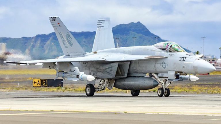 VX-9 F/A-18F Spotted With Heavy Air-to-Air Load of AIM-174s and AIM-120s - The Aviationist